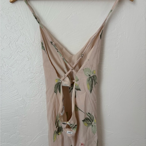 Obey | Dresses | Obey Pink Floral Slip Dress | Poshmark